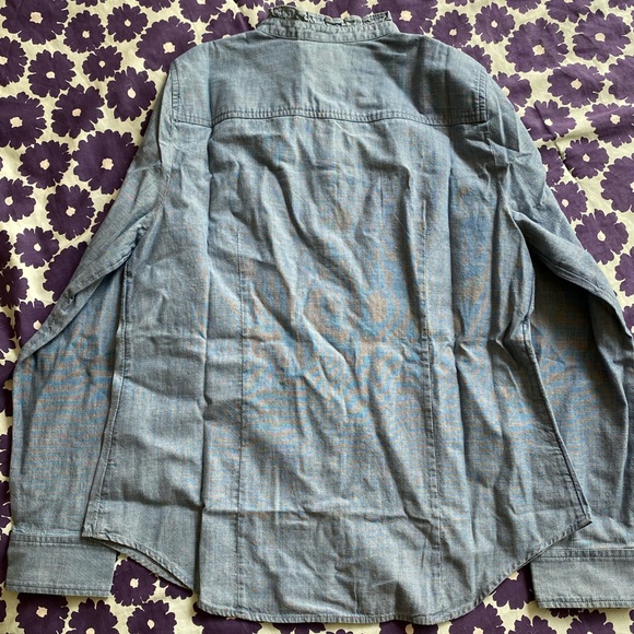 J. Crew Factory | Tops | Nwt Jcrew Chambray Jeweled Button Shirt | Poshmark